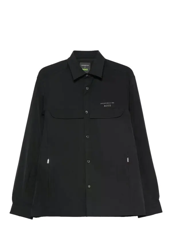 BOSS X Porsche Logo-emed Shirt - Black