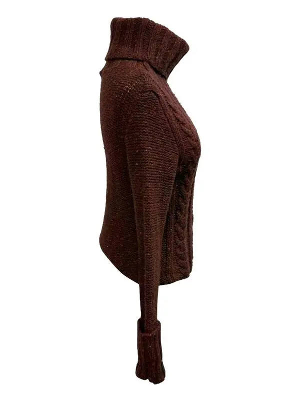 Burberry Cable-knit Roll-neck Sweater - Brown