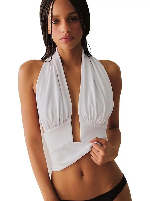 Susana Monaco Gathered Halter Top - Sugar
