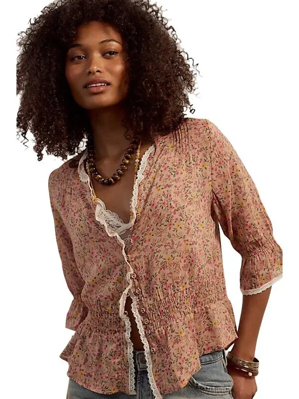 SPELL Mimi-rose Blouse - Pink Posey