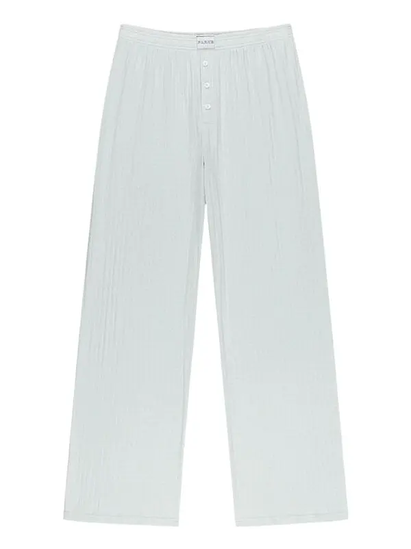 PARKE Pointelle Cotton Boxer Pants - Pale Blue