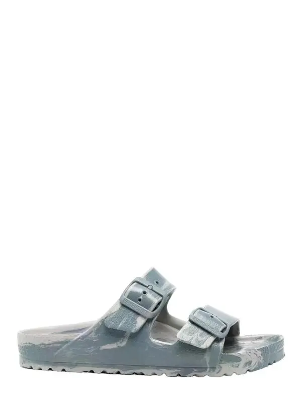BIRKENSTOCK Arizona Marbled-effect Slides - Blue
