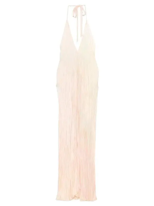 RAME Plissé Halterneck Dress - Neutrals