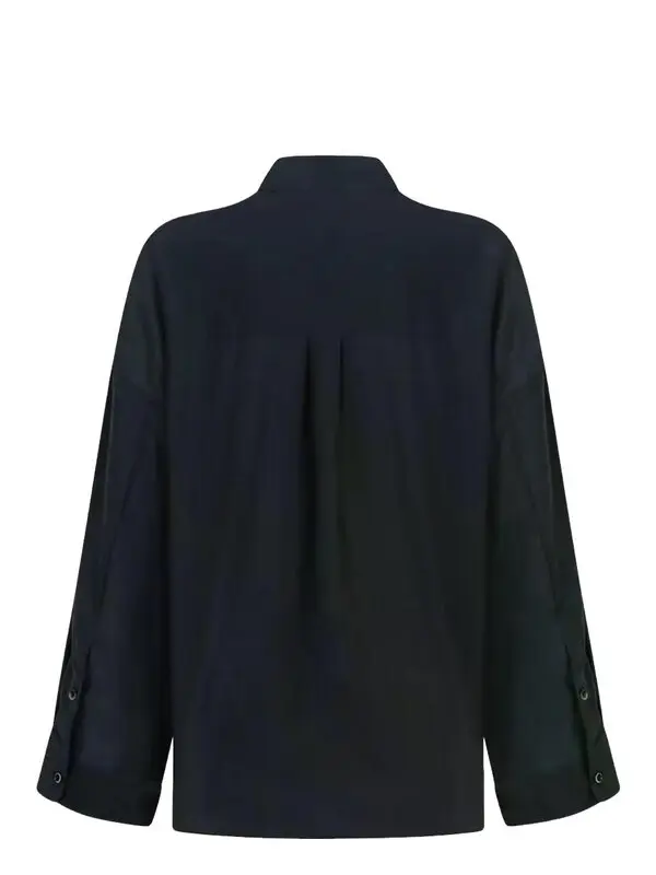 NINE:INTHE:MORNING Long-sleeve Shirt With Chest Pocket - Blue
