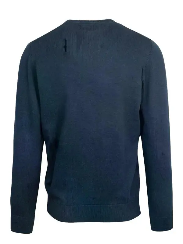 Barbour Logo Embroidered Crew Neck Sweater - Blue