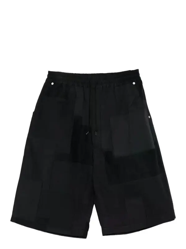 Comme Des Garçons Patchwork Drawstring Shorts - Black
