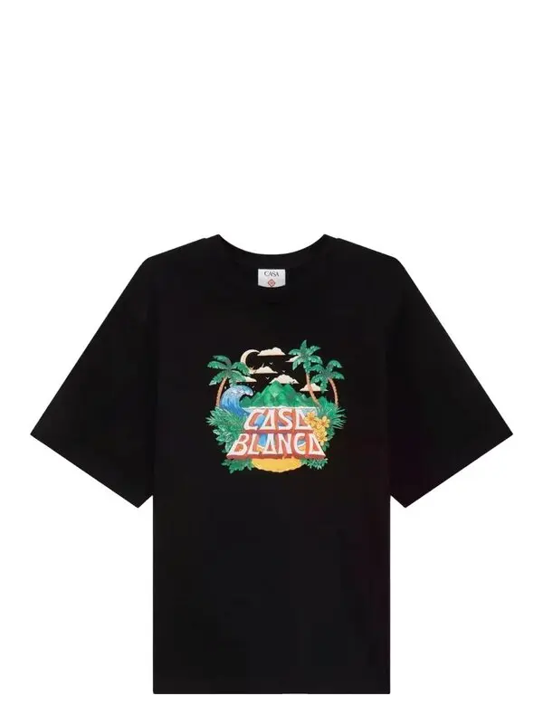 Casablanca Casa Beach Wave T-shirt - Black