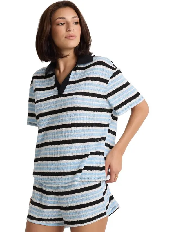 Volcom Coco Ho Rugby Top - Blue Wave