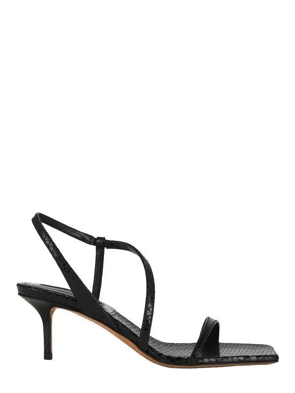 EMME PARSONS Delicat Sandal - Black Embossed Snake Print