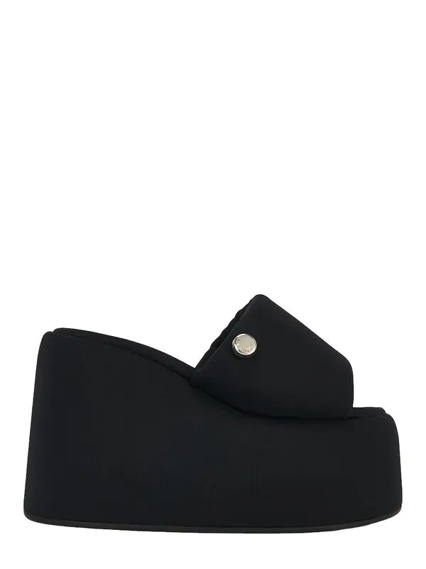 Attico Mochi Flatform Sandal - Black