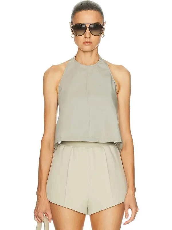 Wardrobe.NYC Clean Backless Halter Top - Taupe