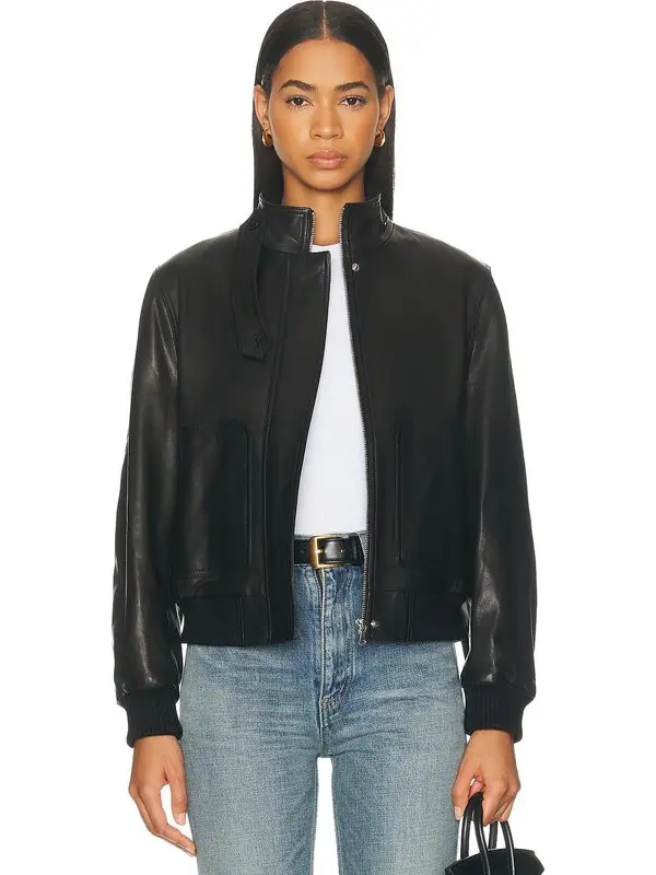 Nour Hammour Nhour Hammour Rios Leather Jacket - Noir Classique
