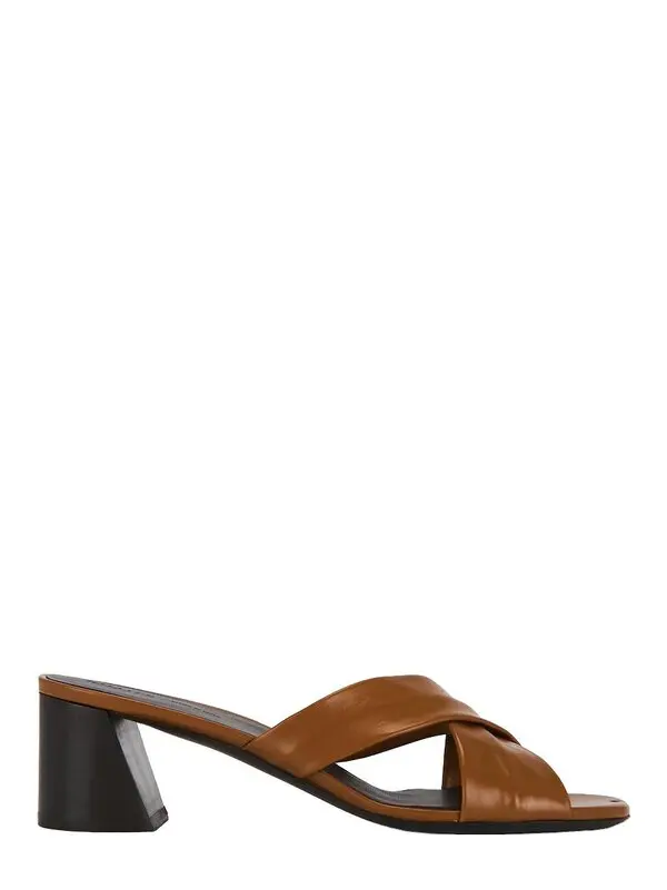 Khaite Liria 55 Sculptural Heel Sandal In Brown - Cuoio