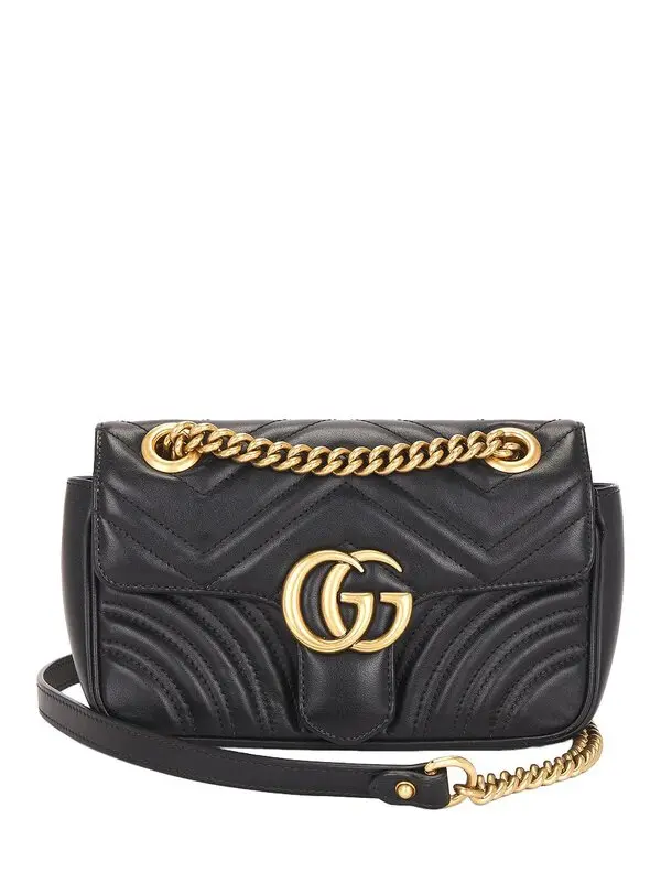 Gucci Gg Marmont Shoulder Bag - Black