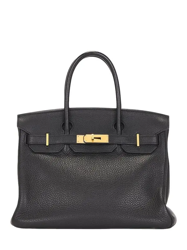 Hermès Clemence Birkin Handbag - Noir