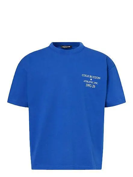 COLE BUXTON Athletic Inc. Crewneck Cotton-jersey T-shirt - Blue