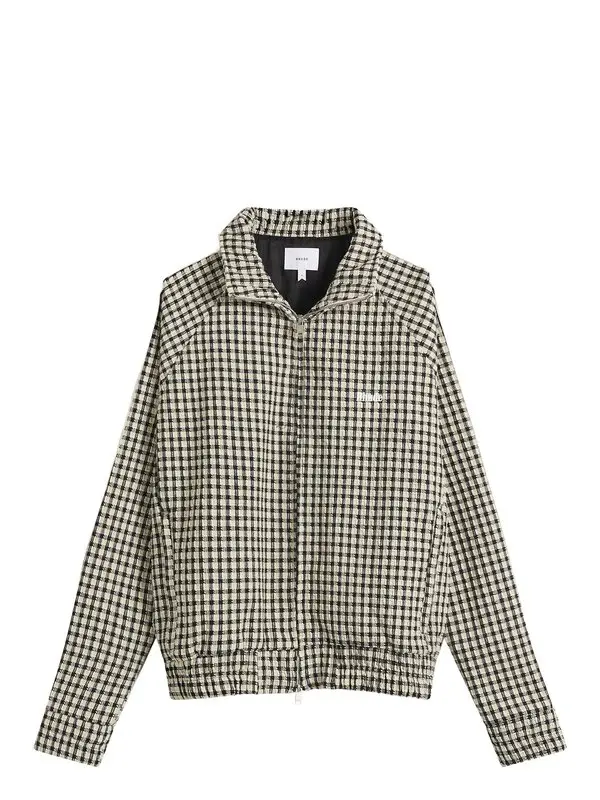 Rhude Gingham Hamptons Track Jacket - White/black