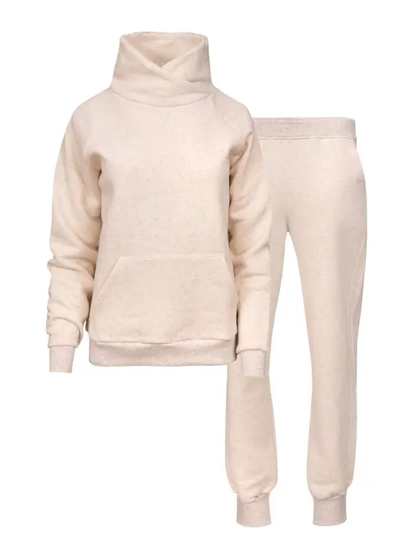 OH!ZUZA NIGHT&DAY Light Melange Organic Cotton Tracksuit - Beige