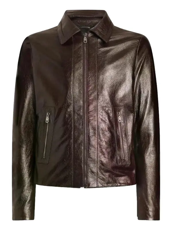Dolce & Gabbana Leather Jacket - Brown