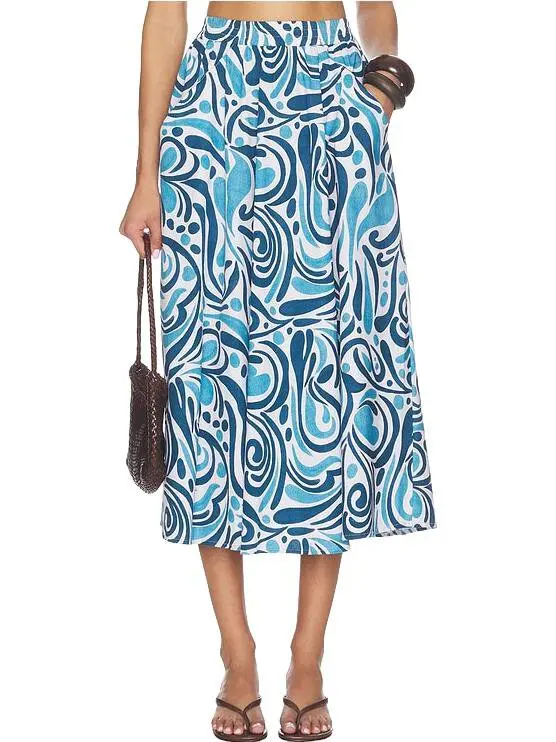 Peixoto Paula Midi Skirt - Blue