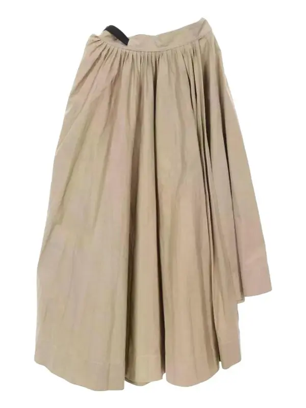 Dior Asymmetrical Pleated Wrap Midi Skirt - Neutrals
