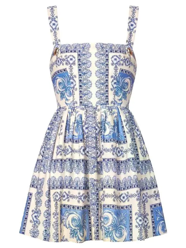 Cara Cara Micaela Printed Mini Dress - Blue