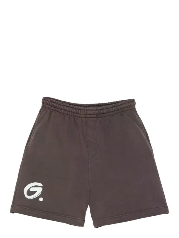 GEORGE. George Logo Print Shorts - Brown