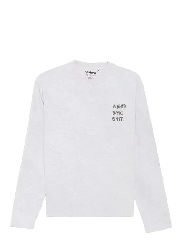 GEORGE. Logo Print Long Sleeve T-shirt - Grey