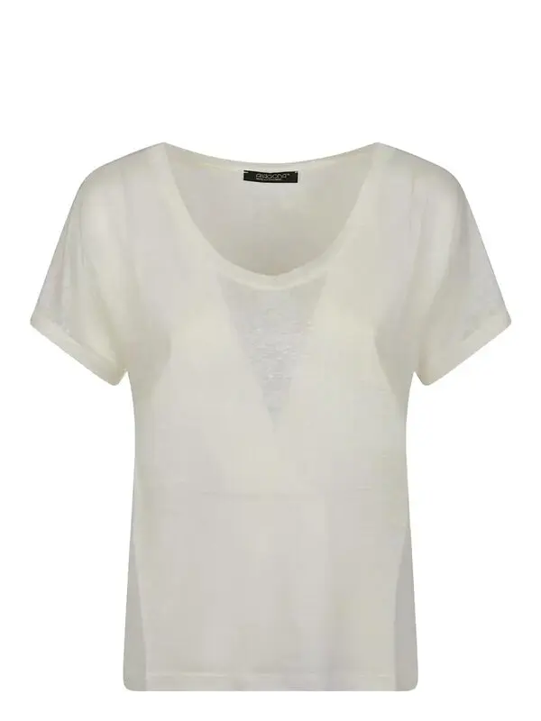 ARAGONA Scoop Neck T-shirt - Neutrals