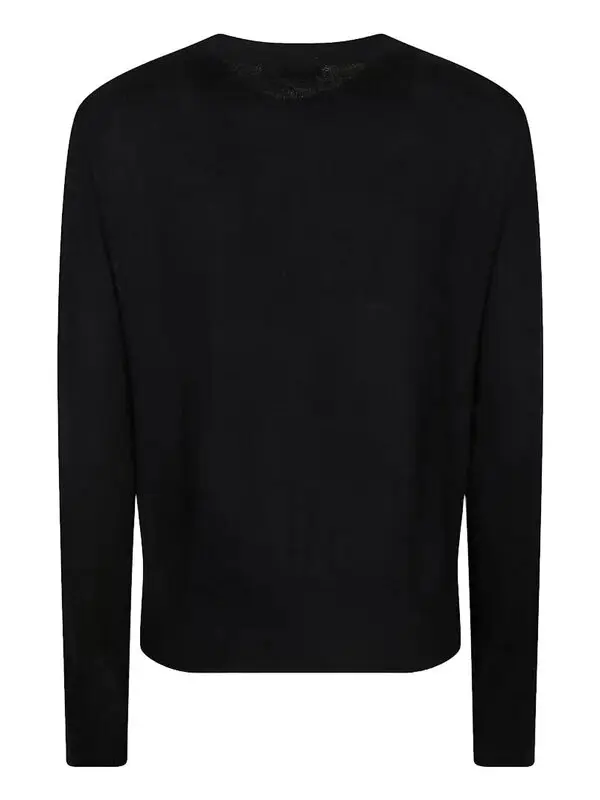 ARAGONA Knitted Button-up Cardigan - Blue