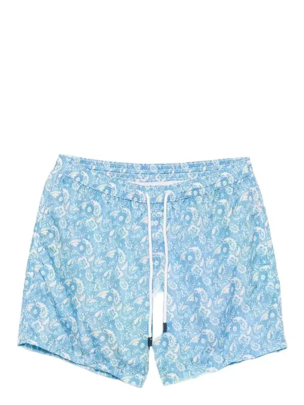 BARBA NAPOLI Paisley Print Swim Shorts - Blue
