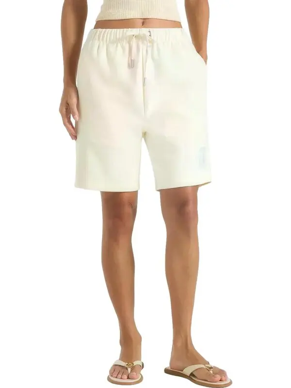 Manière De Voir Logo-patch Drawstring Shorts - Neutrals