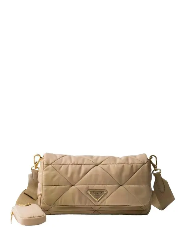 Prada Re-nylon Padded Shoulder Bag - Neutrals