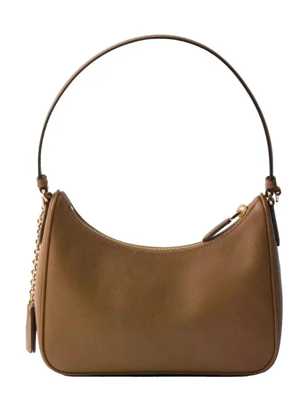 Prada Saffiano Leather Mini Bag - Brown