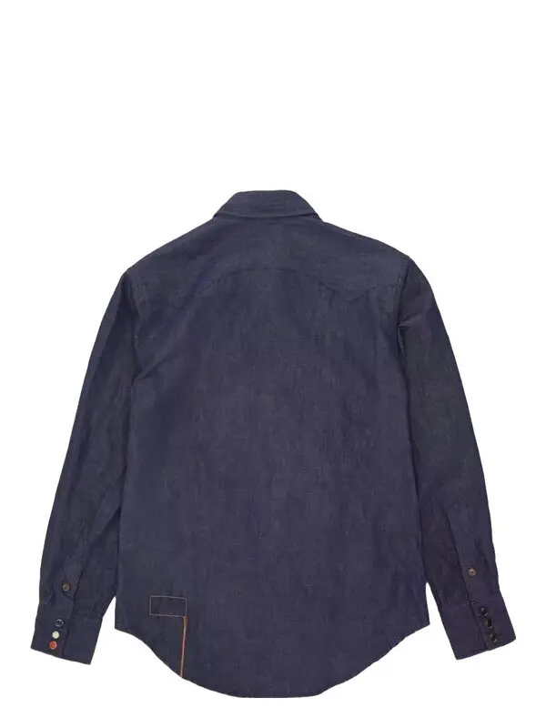 FORTELA Smith Heavy-chambray Shirt - Blue
