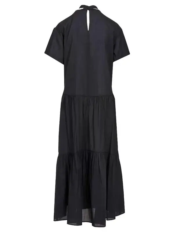 Max Mara Alloro Tiered Halterneck Dress - Blue