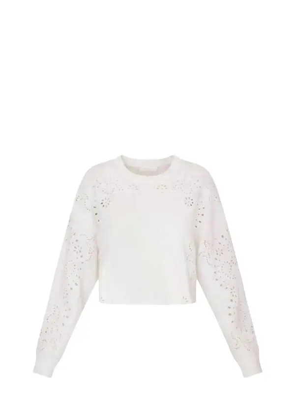 LoveShackFancy Lalo Bandana Sweatshirt - White