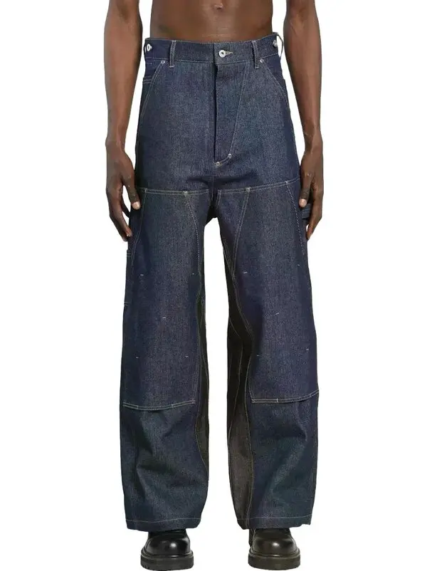 BRYAN JIMENEZ Panelled Jeans - Blue