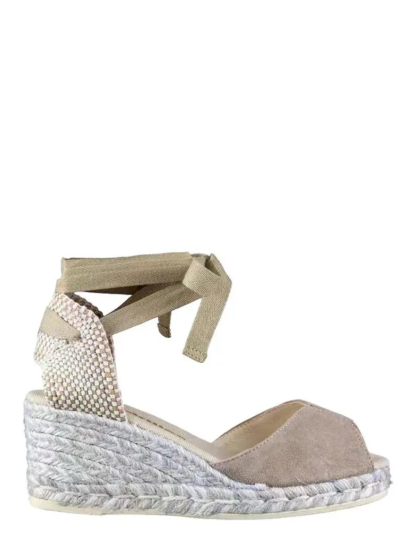 ESPADRILLES Ronny Ankle-tie Wedge - Neutrals