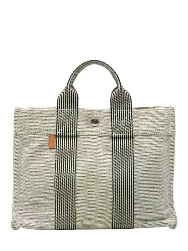 Hermès Fourre Tout Pm Canvas Tote Bag - Grey