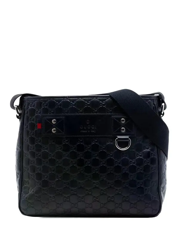Gucci Gg Supreme Canvas Web Crossbody Bag - Black