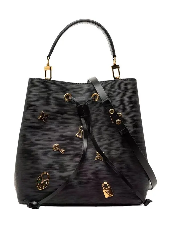 LOUIS VUITTON Epi Love Lock Neonoe Bucket Bag - Black