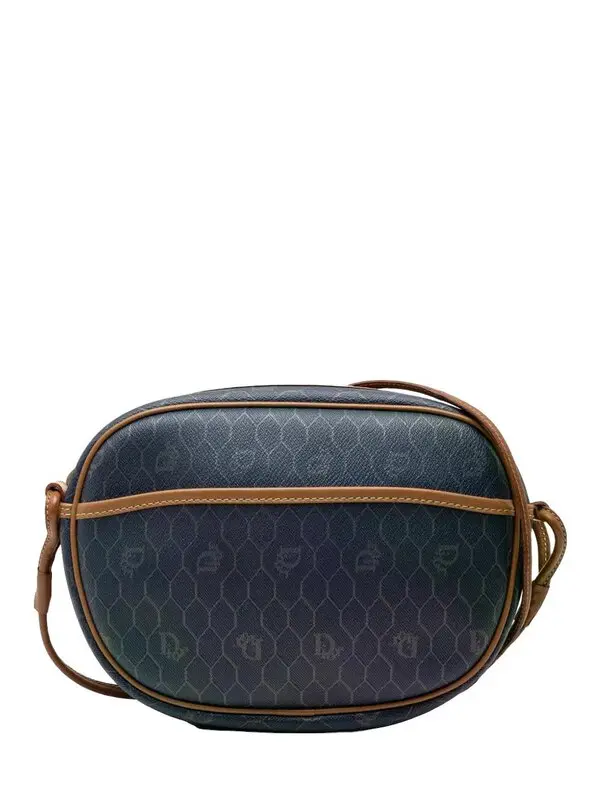 Dior Honeycomb Coated Canvas Crossbody Bag - Blue