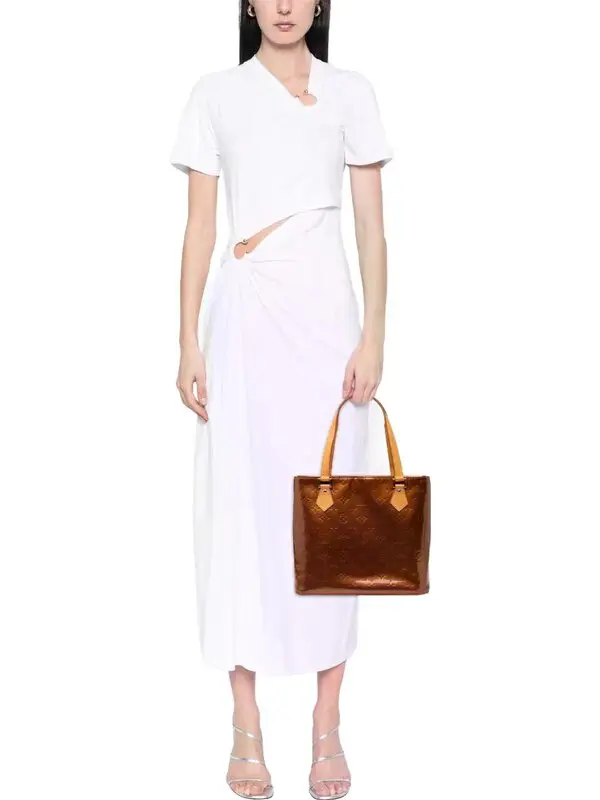 LOUIS VUITTON Monogram Vernis Houston Tote Bag - Brown