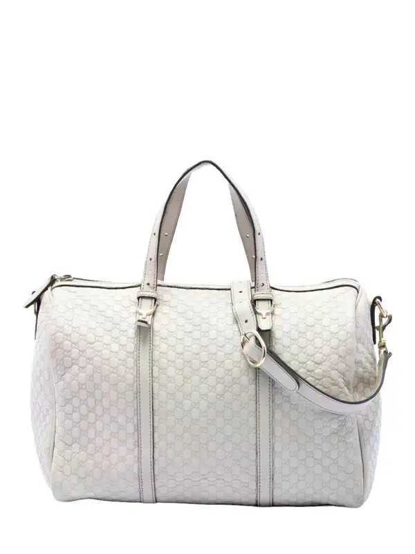 Gucci Microssima Nice Boston Bag Satchel - White