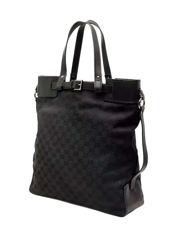 Gucci Gg Canvas Tote Bag - Black