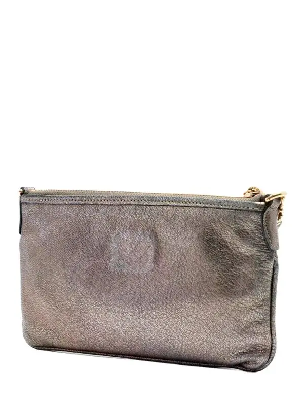 Loewe Metallic Leather Anagram Crossbody Bag - Gold