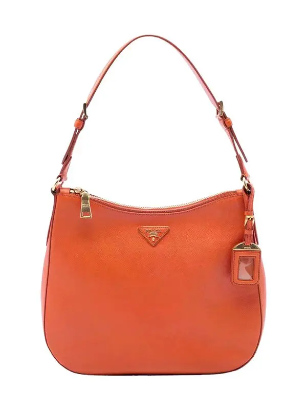 Prada Saffiano Lux Shoulder Bag - Orange