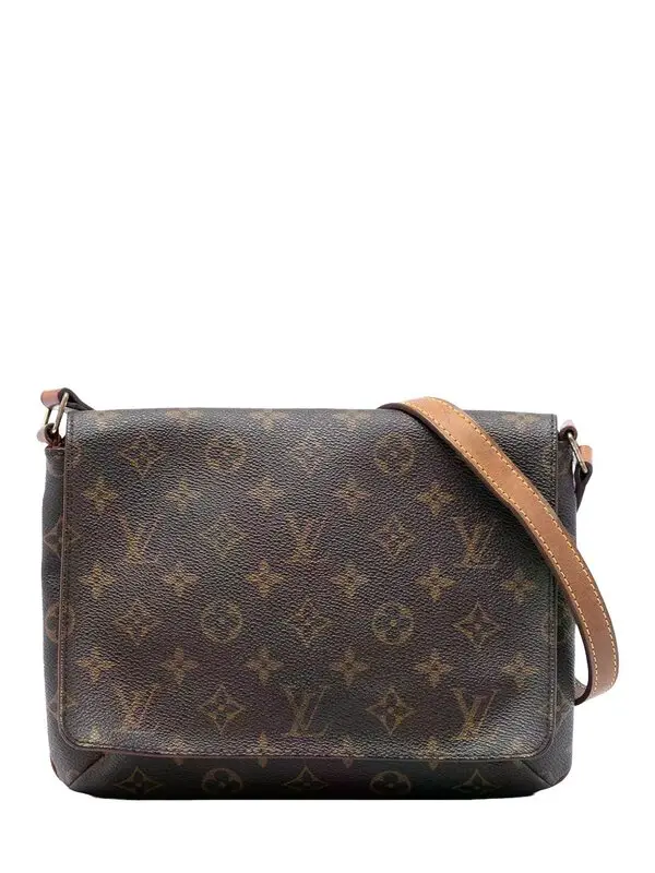 LOUIS VUITTON Monogram Musette Tango Shoulder Bag - Brown