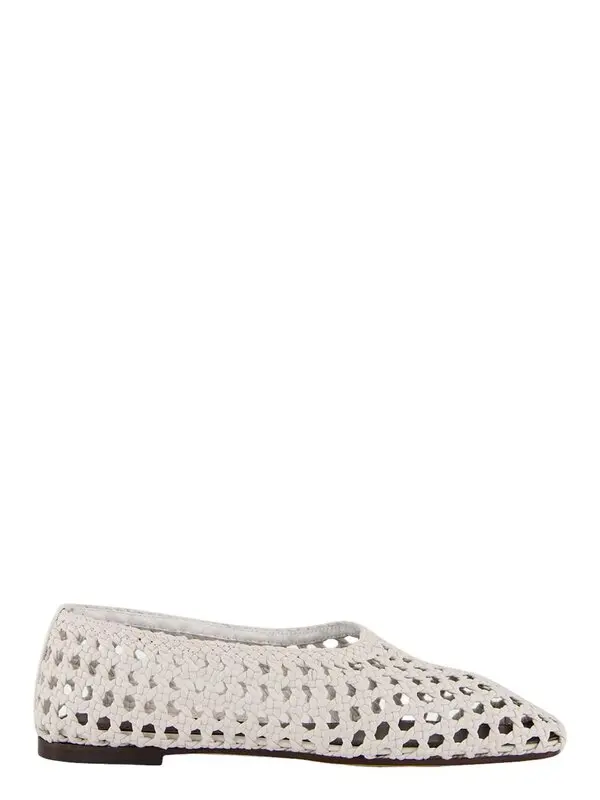 EMME PARSONS Woven Nappa Ballerinas - White